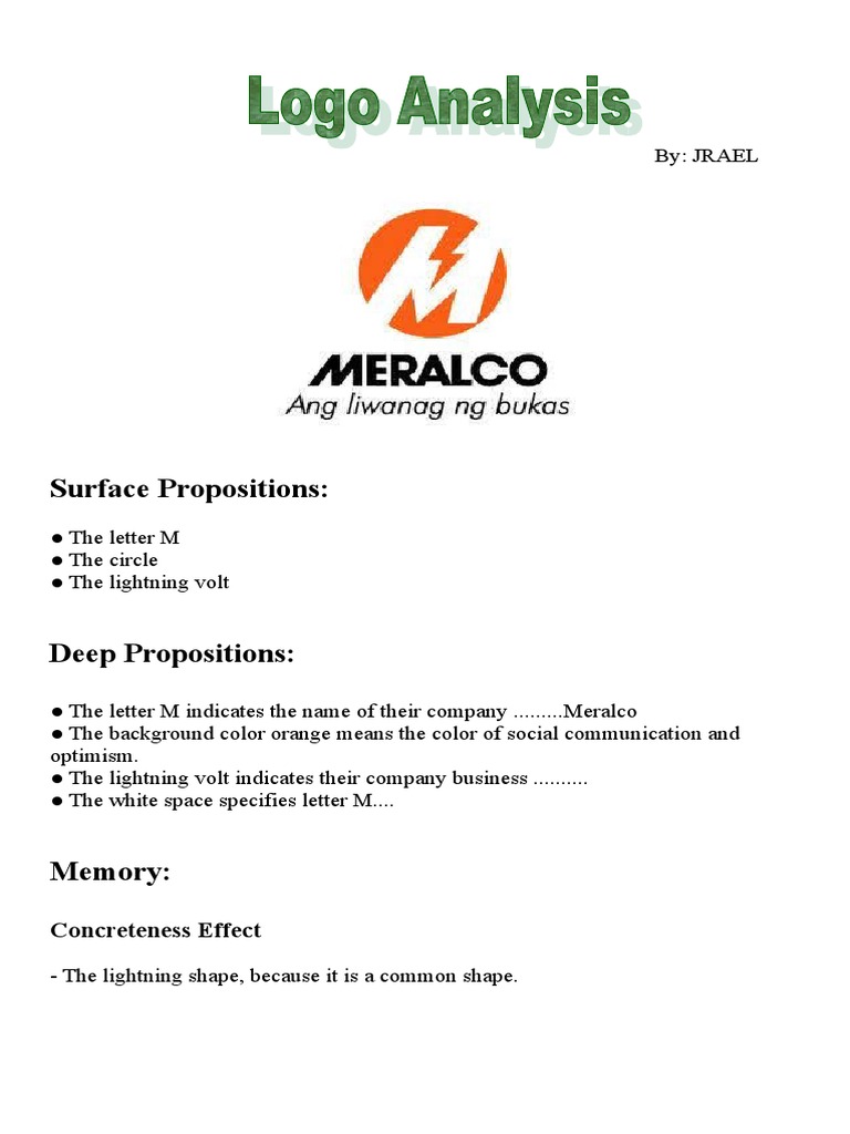 Meralco Logo Design Analysis | PDF