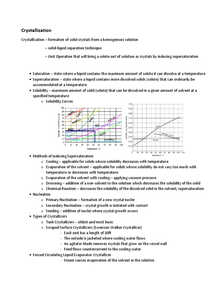 Crystallization LL Extraction | PDF | Crystallization | Solubility