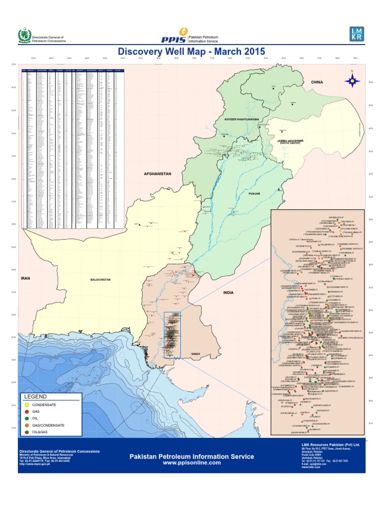 Pakistan Oil Discovery Well Map 2015 | PDF | Wellness | Science ...