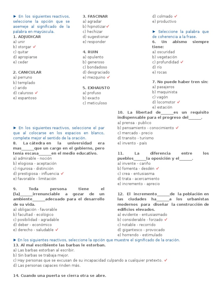 Prueba Razonamientos Modelo 1 Resp | PDF