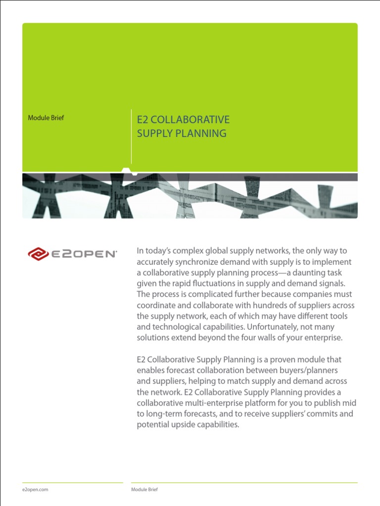 E2open CSP | Download Free PDF | Supply Chain | Software As A Service