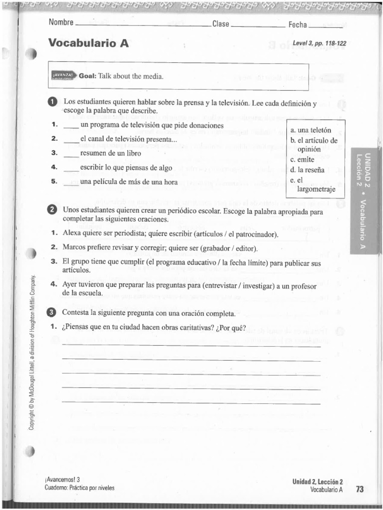 Unit 2 Lesson 2 Ws | PDF