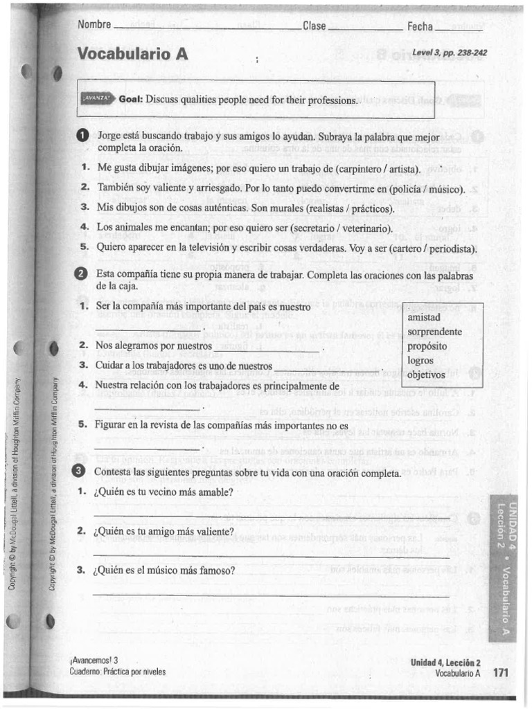 Unit 4 Lesson 2 Ws | PDF