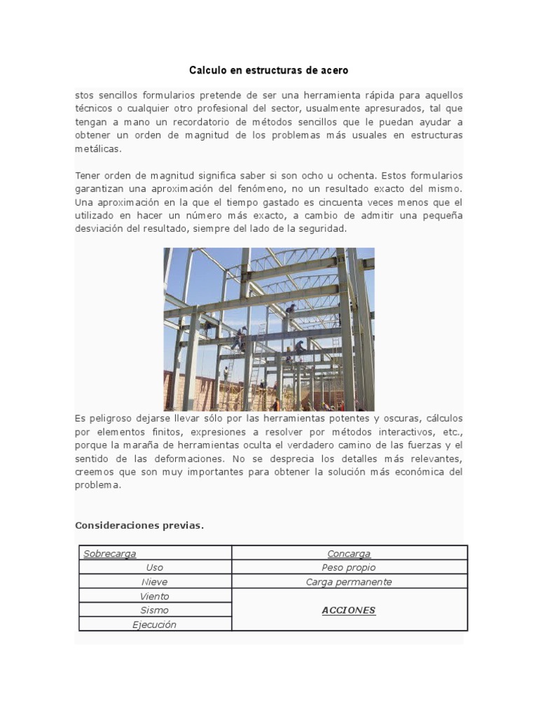 Calculo en Estructuras de Acero | Fundación (Ingeniería) | Ingeniería