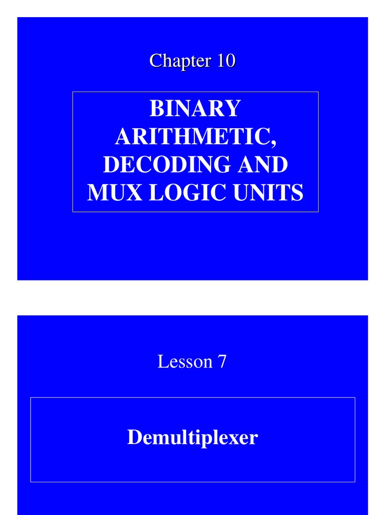 Demultiplexer Basics And Functions Pdf Electrical Circuits