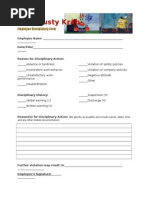 Employee Safety Violation Form | PDF