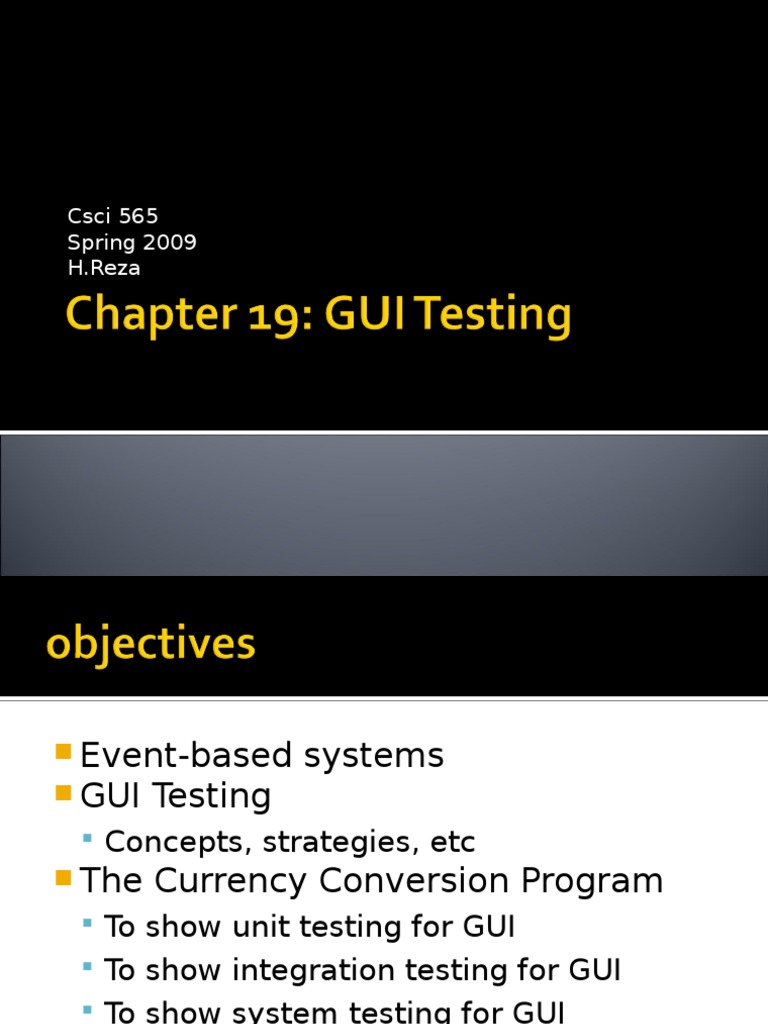 Gui Testing Pdf Graphical User Interfaces Usability