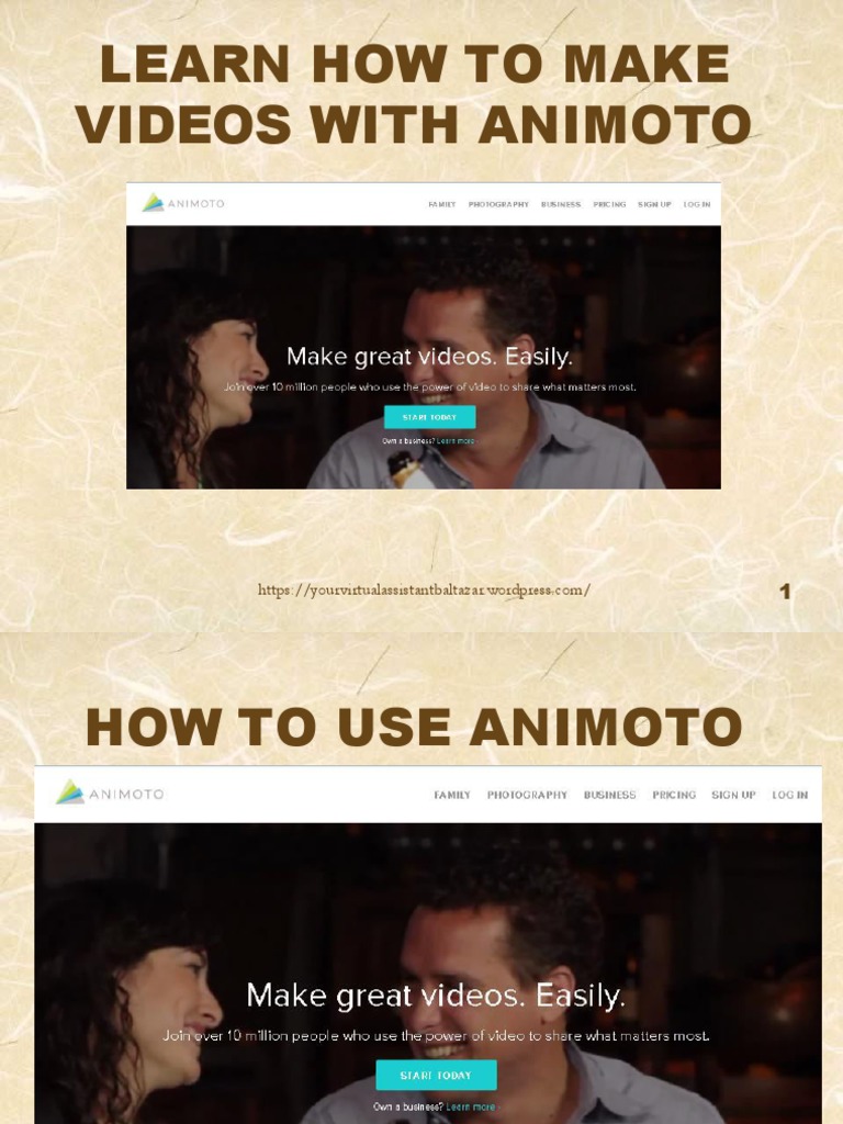 How To Use Animoto Pdf Facebook Twitter
