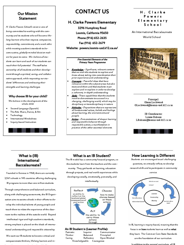 IB Brochure For HCP Office | PDF | Inquiry Based Learning | Educational ...