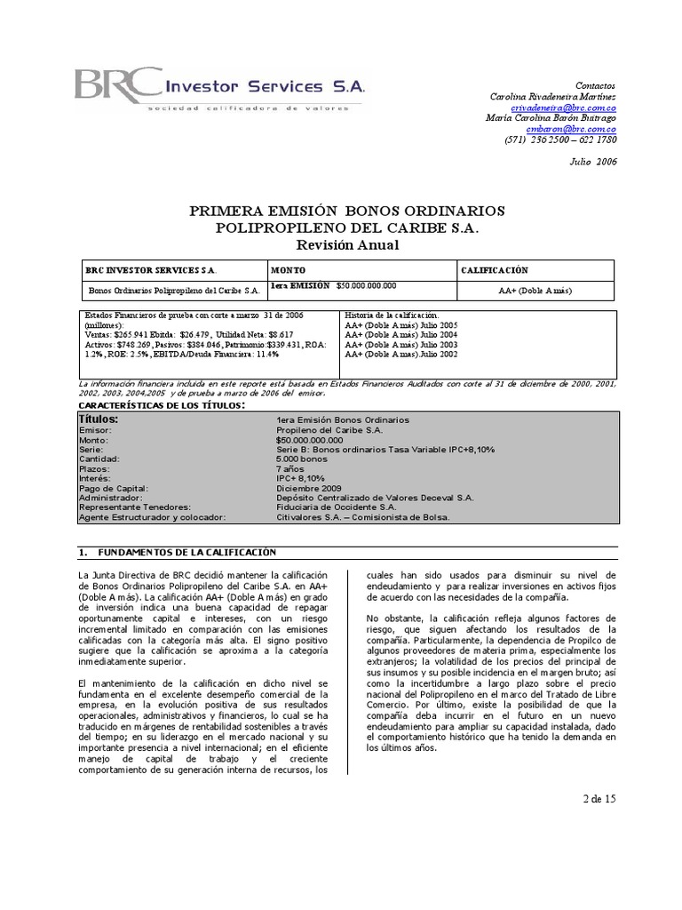 Propilco Cadena Petroquímica | PDF | Competitividad | Deuda