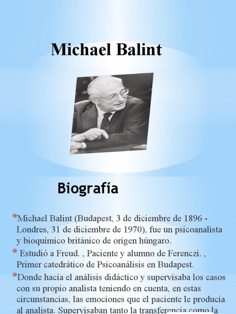 Michael Balint: Psicoanálisis y Grupos | PDF | Sicología | Ciencias del comportamiento