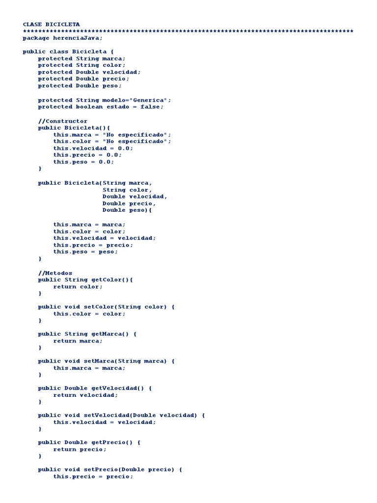 Herencia en Java | PDF | Herencia (Programación Orientada a Objetos ...