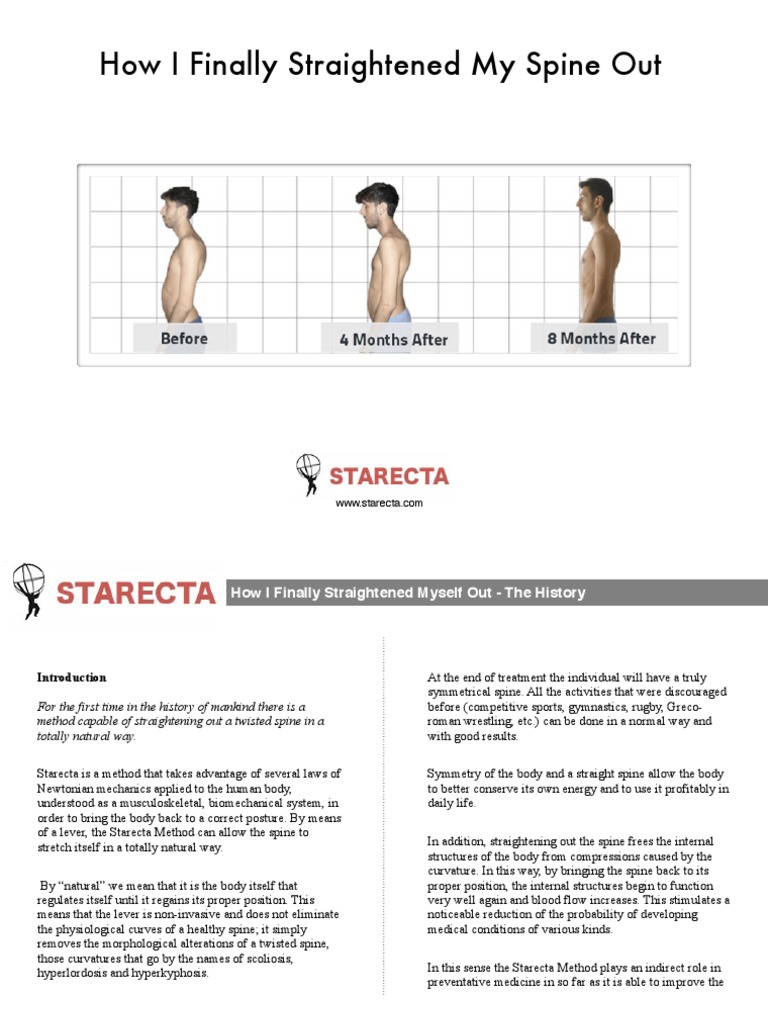 Natural Spine Straightening Method | PDF | Scoliosis | Panic Attack