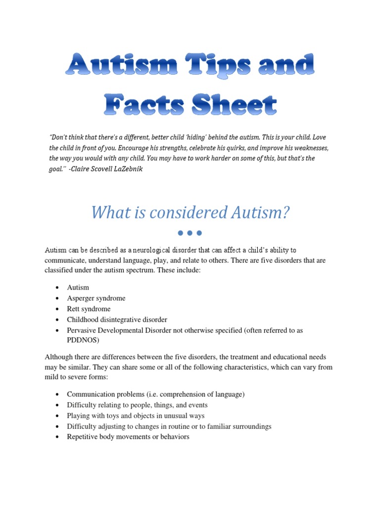 Essential Autism Facts for Parents | PDF | Autism Spectrum | Autism
