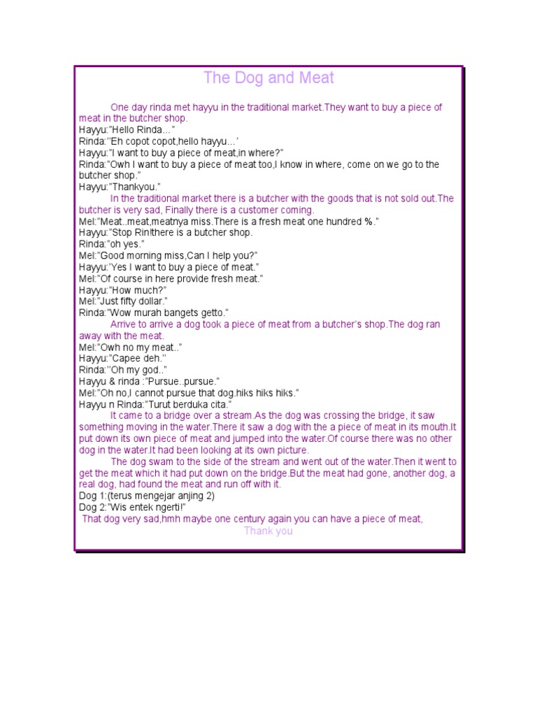 The Dog and the Stolen Meat | PDF | Cooking, Food & Wine | Mystery ...