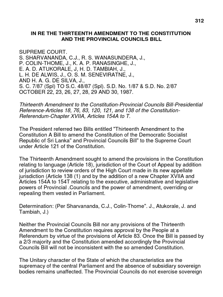 In Re the Thirteenth Amendment to the Constitution 2 Slr 1987 ...