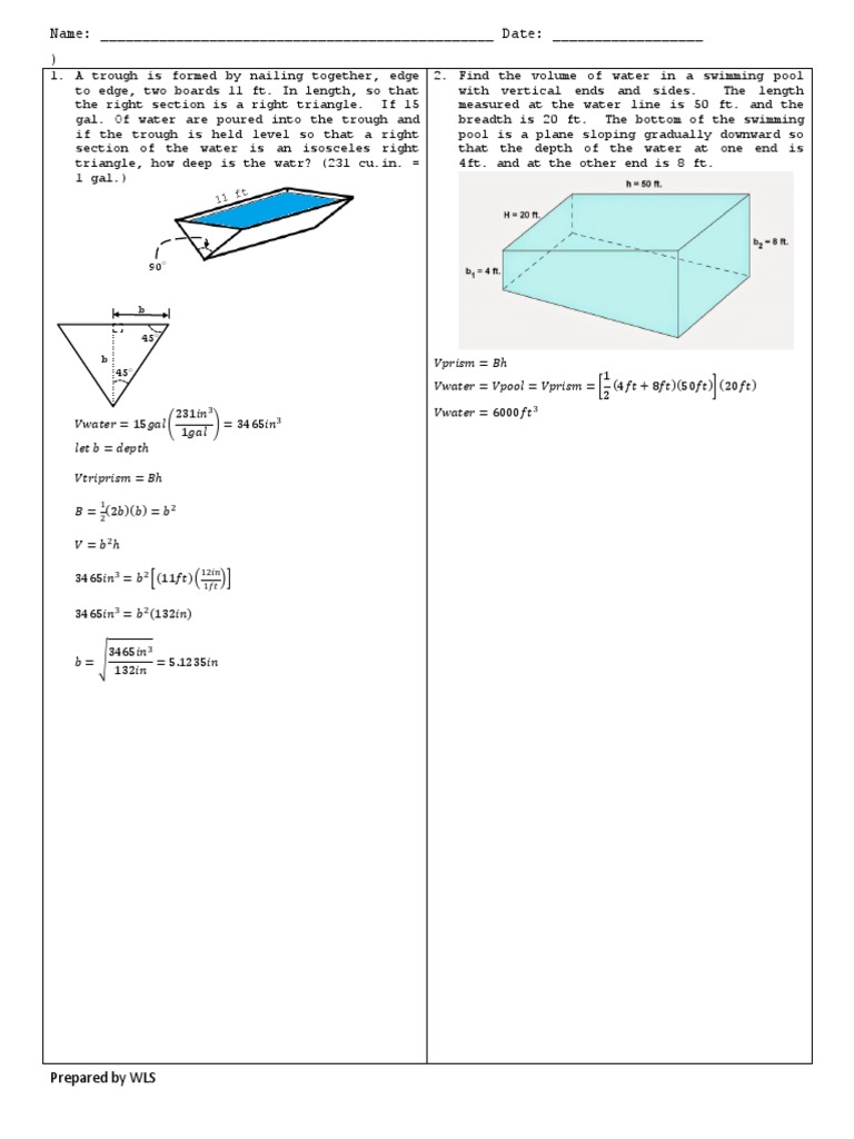 Solid Mensuration Problems and Answers | Area | Classical Geometry
