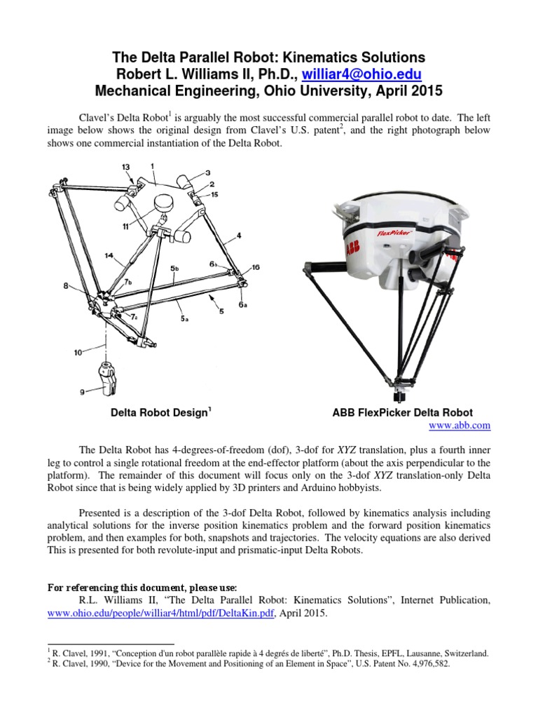 Deltas Robot TRansformation | Kinematics | Sine