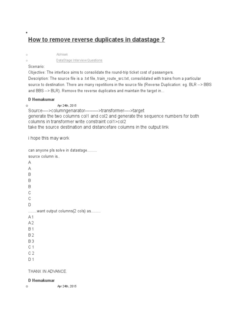 Datastage Interview Question Pdf Subroutine Parallel Computing