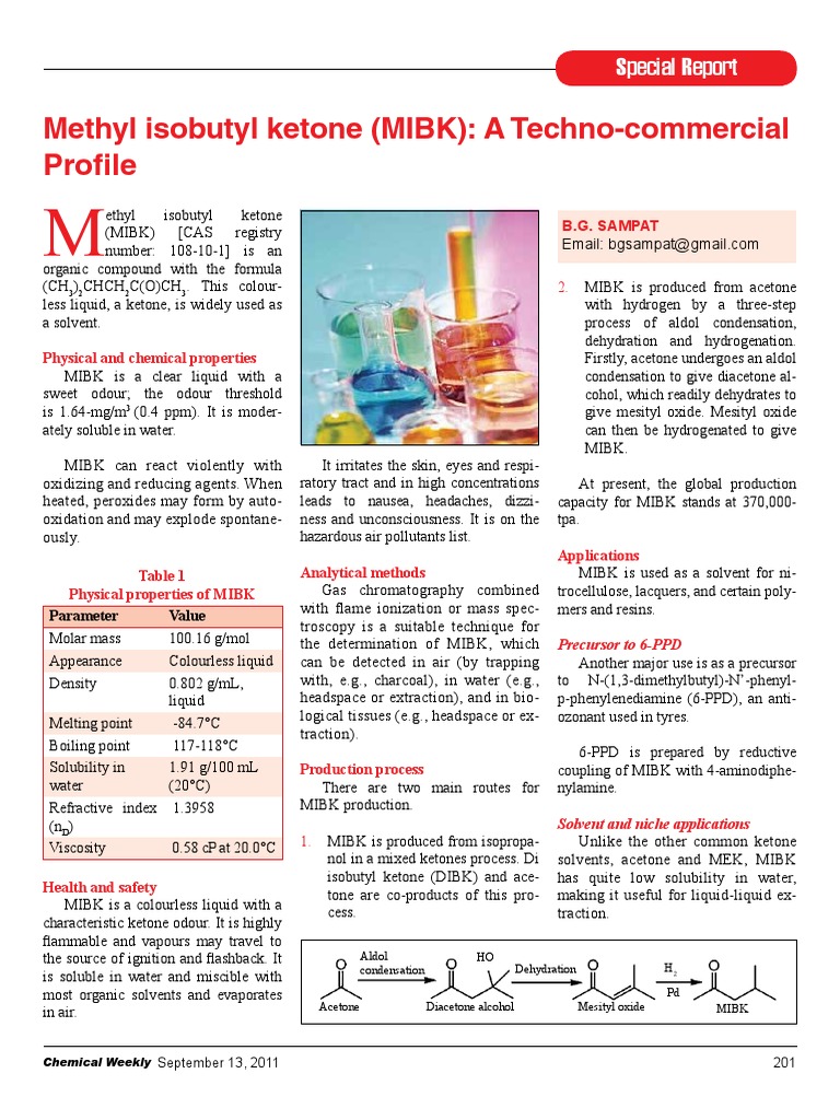 Methyl Isobutyl Ketone (MIBK) PDF | PDF