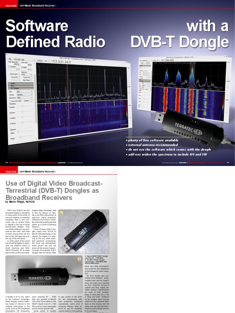 Feature Dongle PDF | PDF | Radio Spectrum | Software Defined Radio