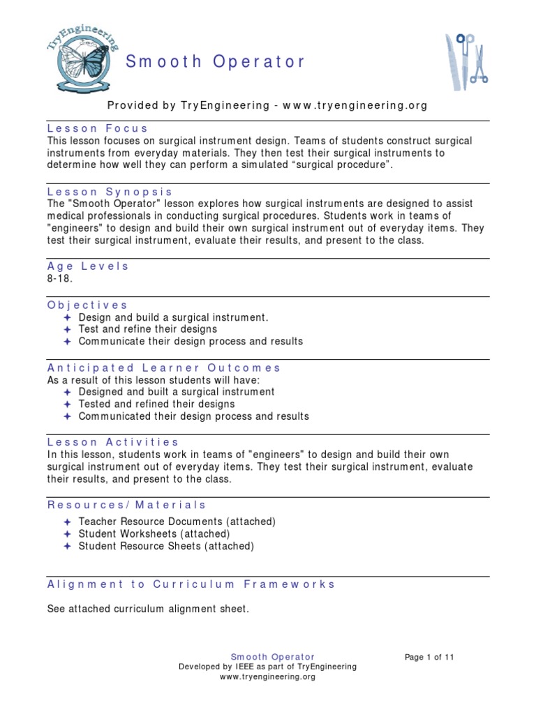 005-001-000-026 Smooth Operator | PDF | Surgery | Biomedical Engineering