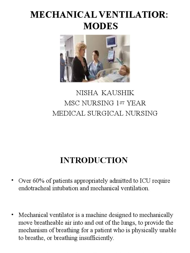 Modes of Mechanical Ventilation A | PDF | Diseases And Disorders ...