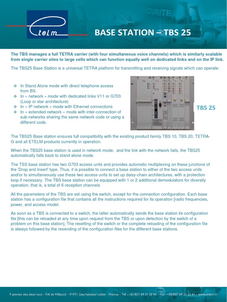 1 TBS25 Brochure | PDF | Base Station | Duplex (Telecommunications)