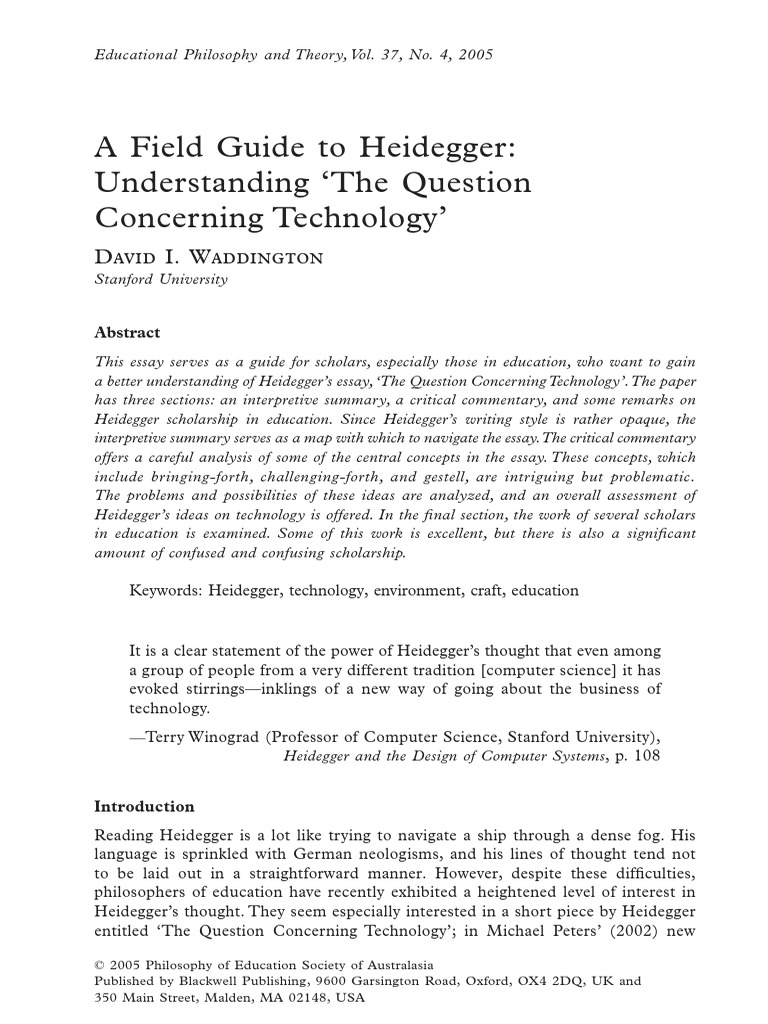 A Field Guide To Heidegger | PDF | Martin Heidegger | Ontology