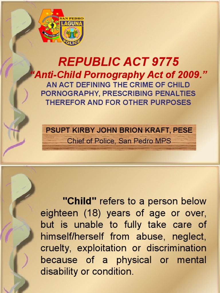 Republic Act 9775: "Anti-Child Pornography Act of 2009." | PDF | Child ...