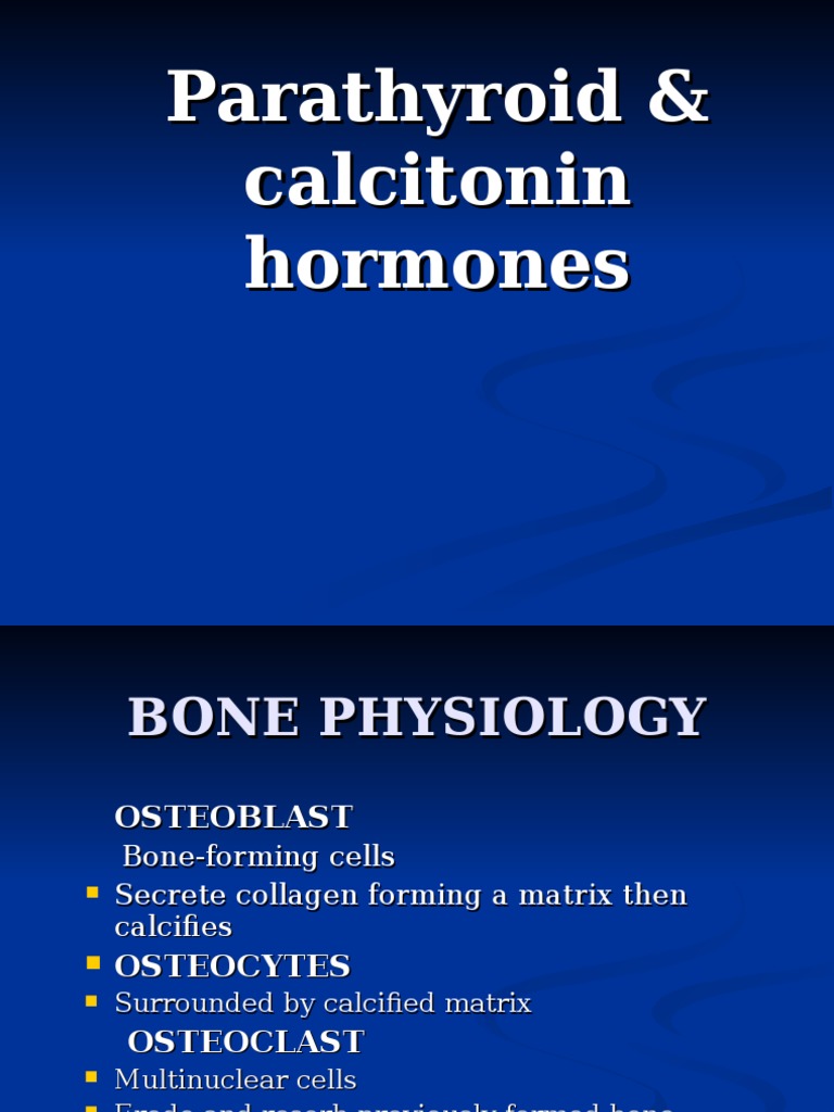Regulation of Calcium Homeostasis: The Critical Roles of Parathyroid ...