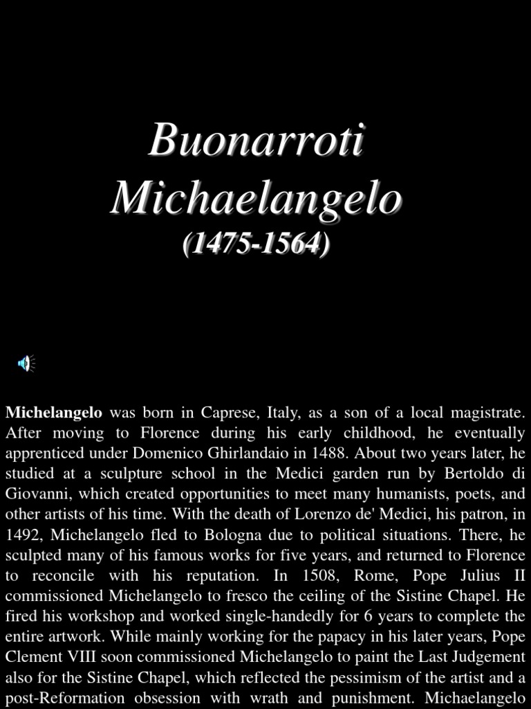 Buonarroti Michaelangelo | PDF | Michelangelo | Impressionism