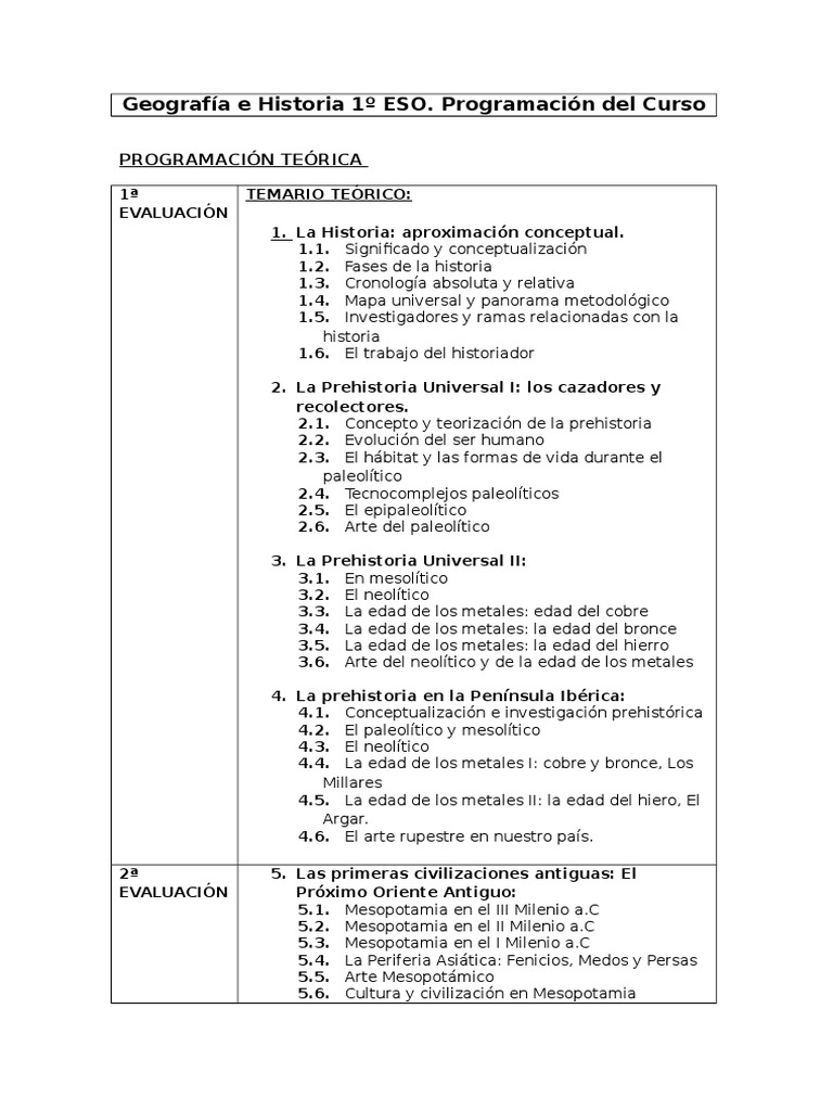 Geografía e Historia 1º ESO