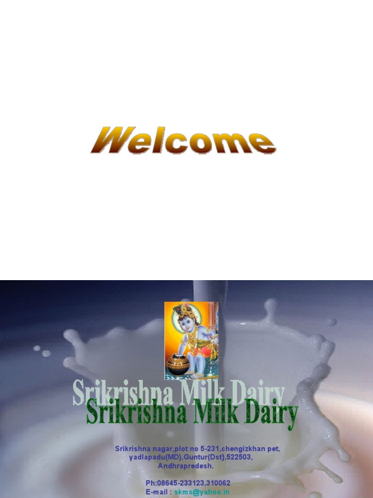 Sri Krishna Milk Dairy | PDF | Dairy | Milk
