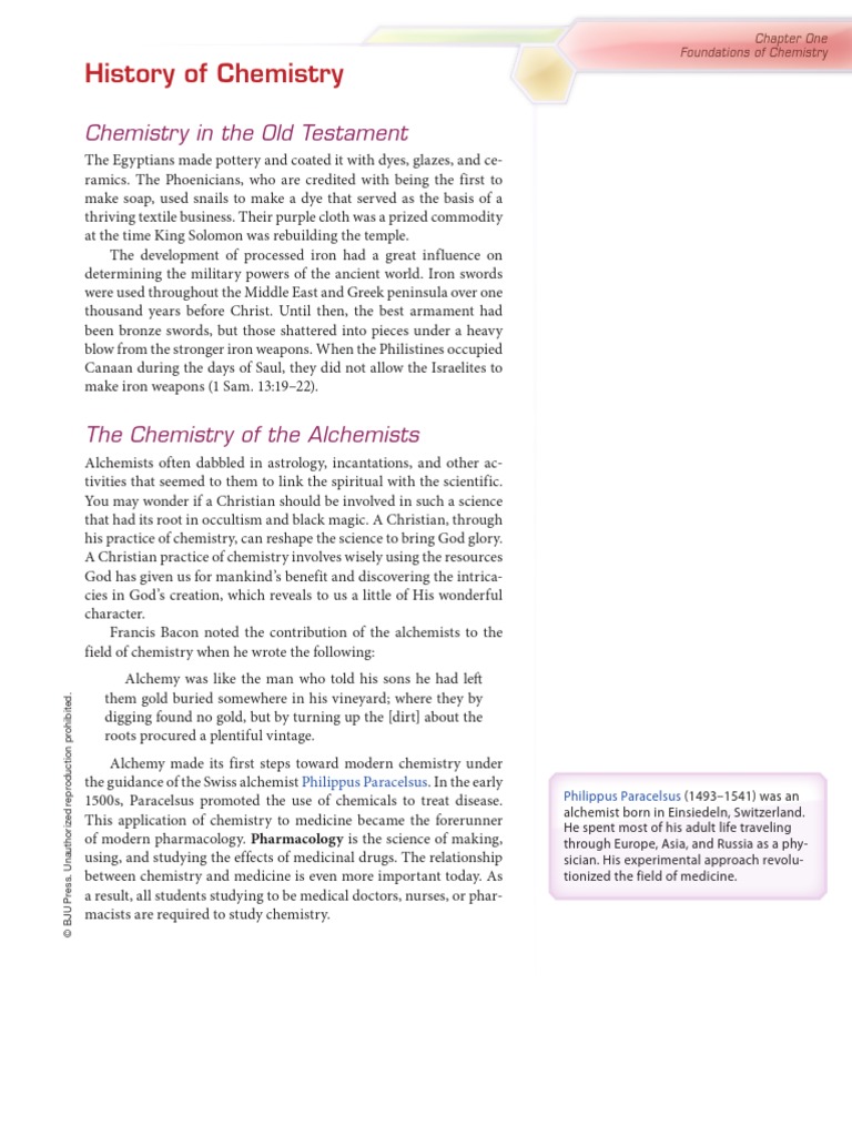 c01 History of Chemistry | PDF | Alchemy | Chemistry