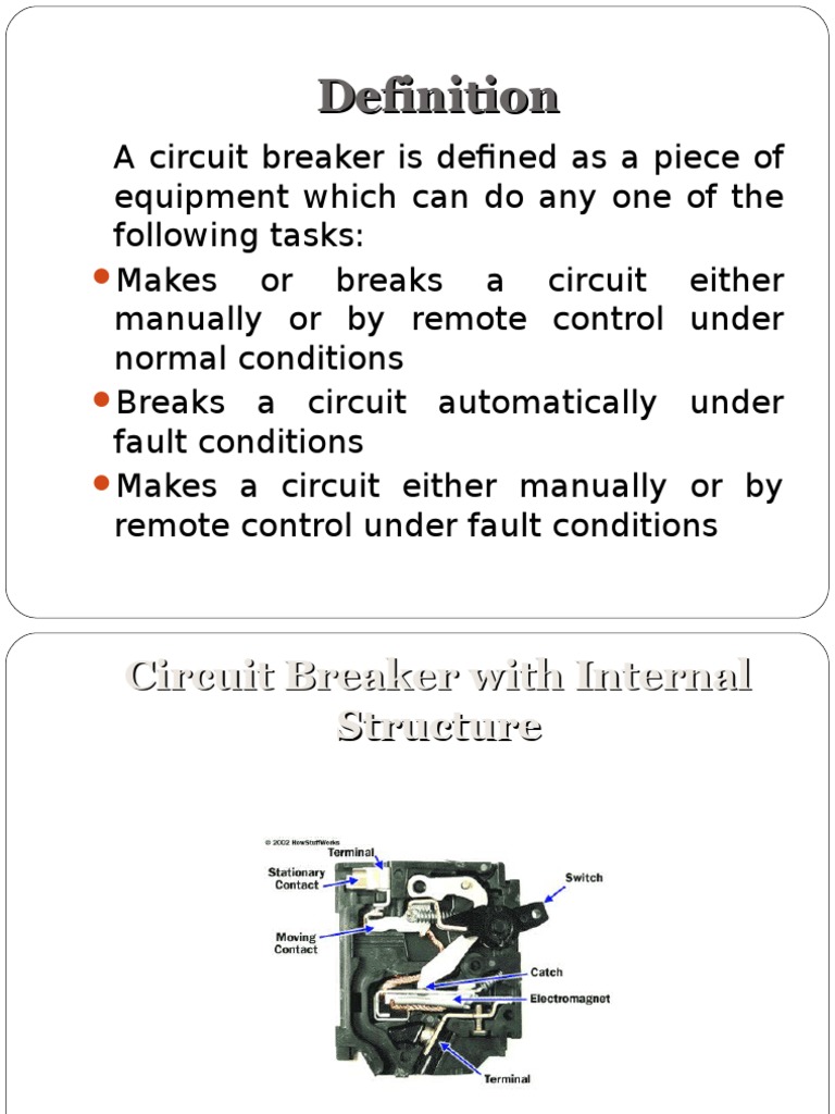 Circuit Breakers Presentation | PDF | Electric Arc | Electrical Components