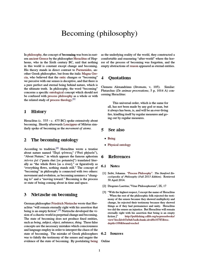 Becoming in Philosophy-Index | PDF | Metaphysics | Truth