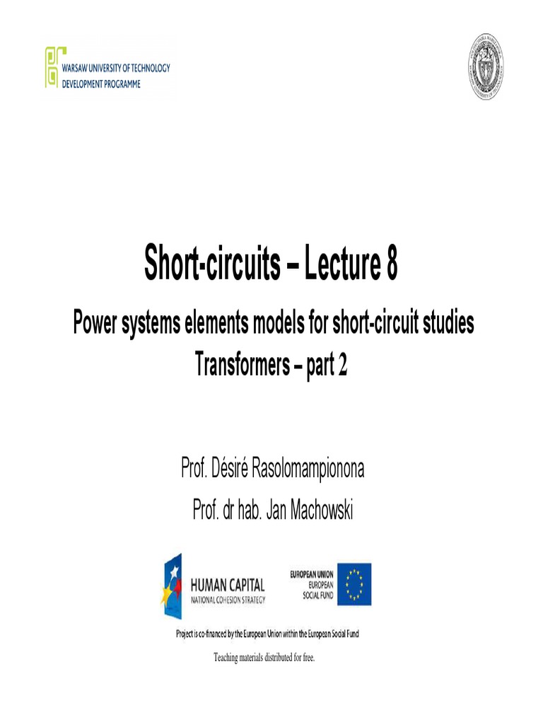 Short Circuits Lecture 8 Transformer Models Part II | PDF | Transformer ...