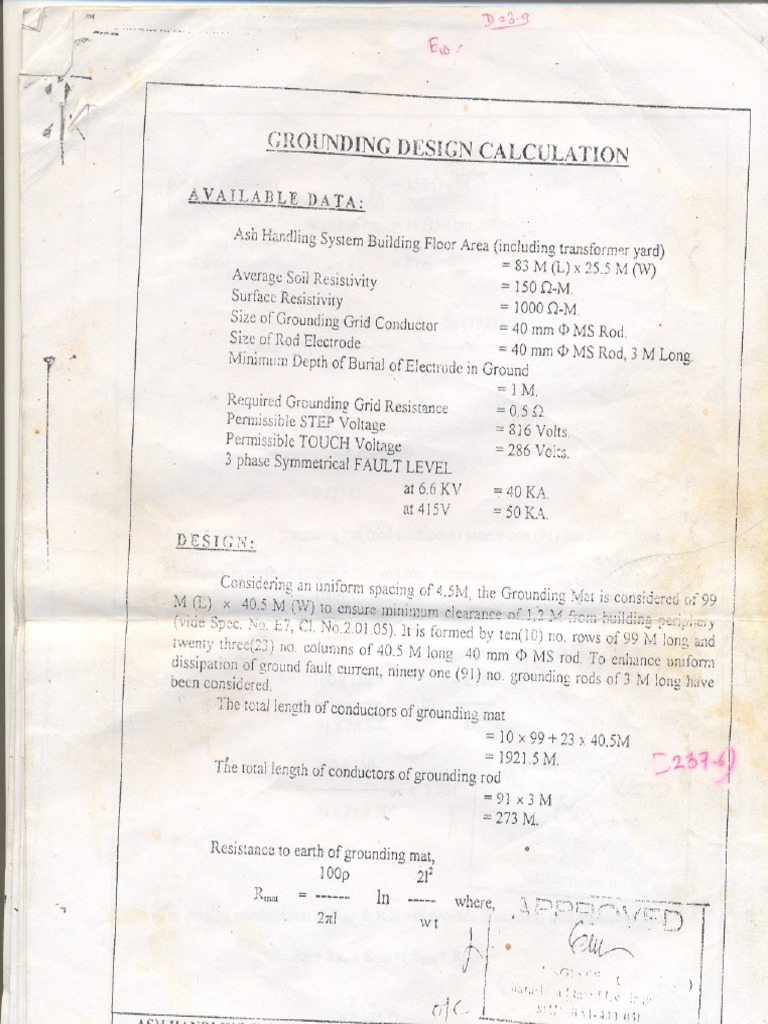 Step & Touch Voltage Calculation | PDF