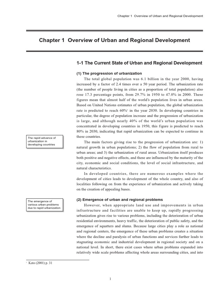 An Overview of Urban and Regional Development Issues: Rapid ...
