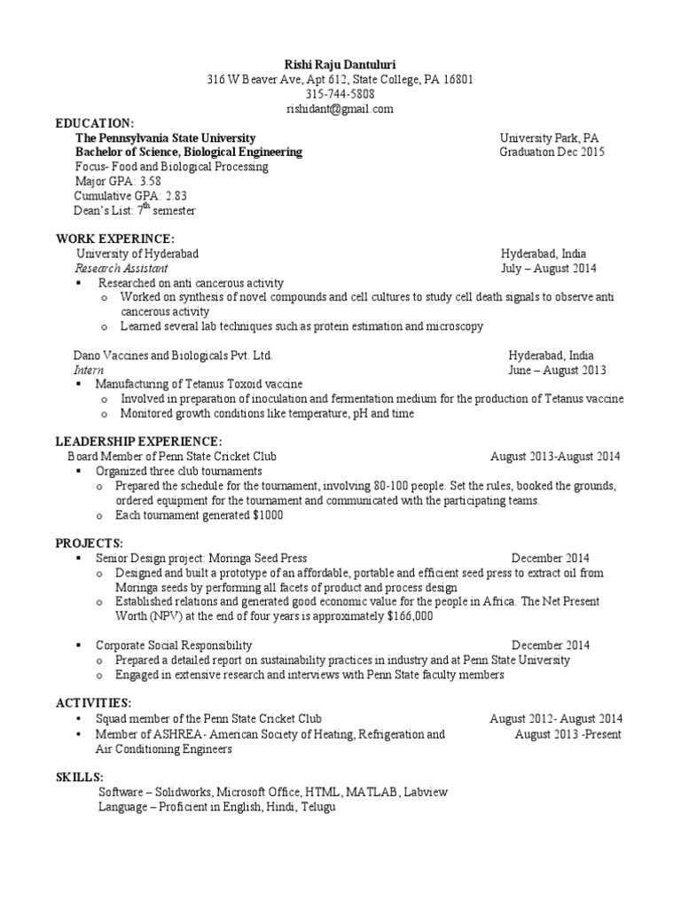 Rishi - Resume | PDF | Career & Growth