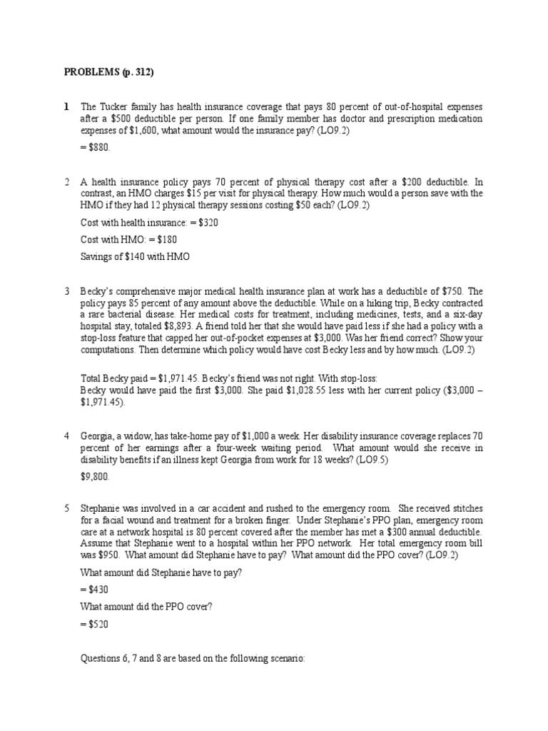 McGraw Hill Personal Finance Chapter 9 | PDF | Health Maintenance ...
