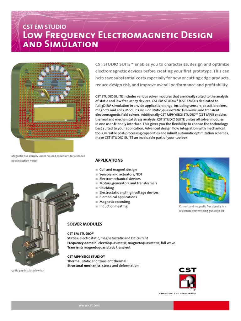 Low Frequency Electro Magnetic Design and Simulation: CST em Studio ...