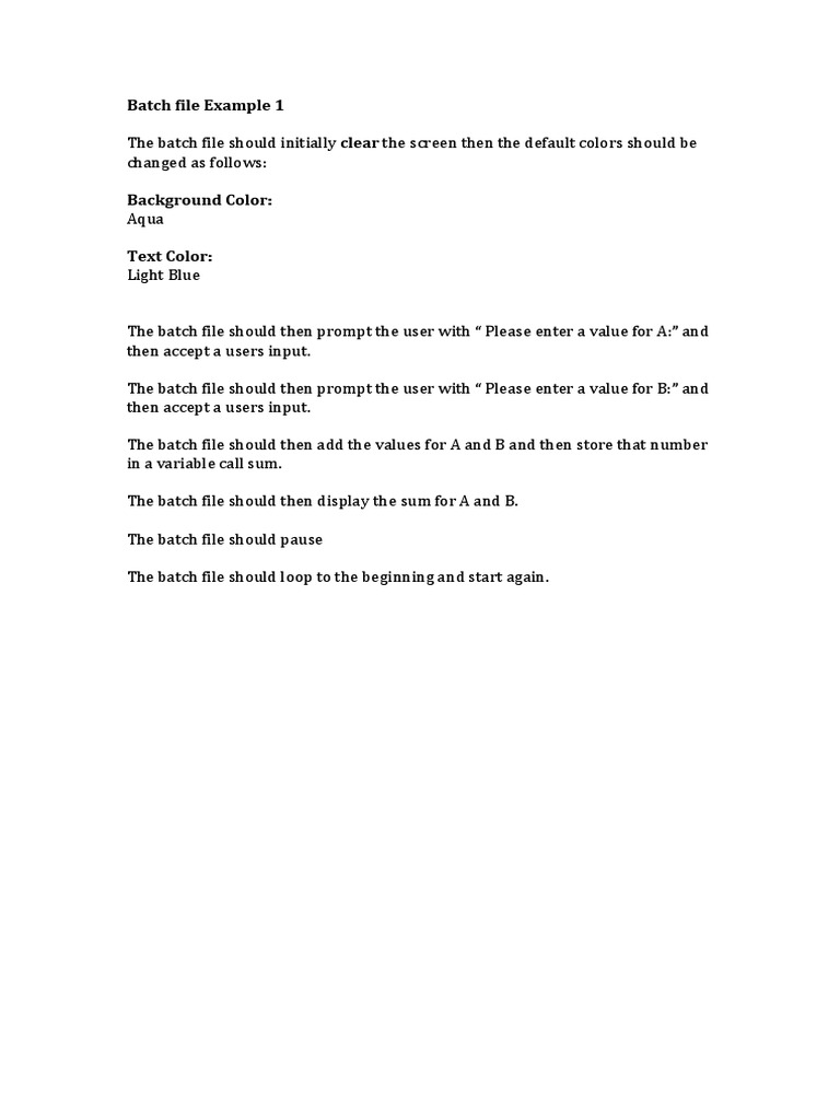 Batch File Creation2 | PDF