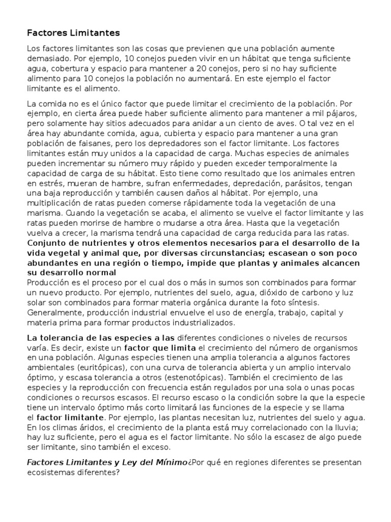 Factores Limitantes | PDF | Desierto | Suelo