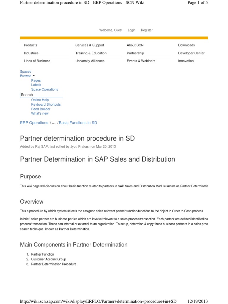 Partner Functions in SAP | PDF | Enterprise Resource Planning | Computing
