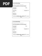PTA Officer Election Script Sample | PDF | Elections | Government