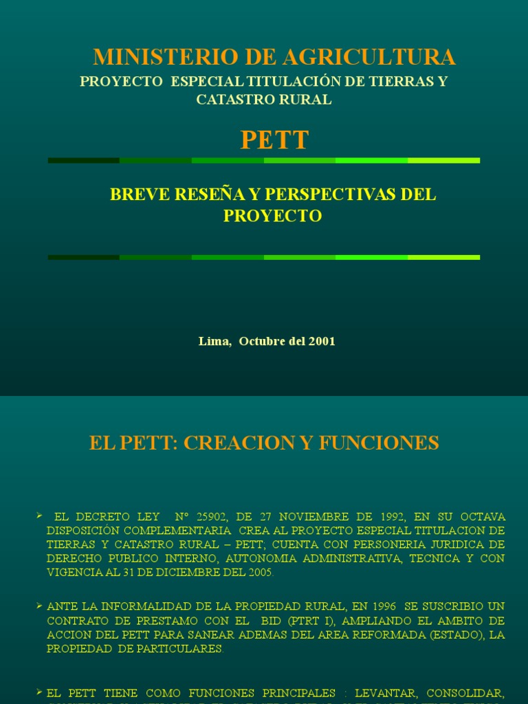 Titulación y Catastro Rural: Avances y Metas | PDF | Sistema de ...