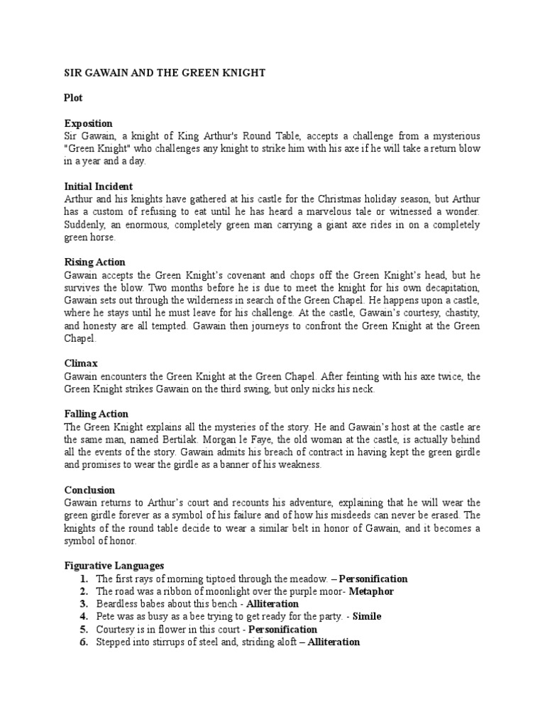 Sir Gawain and The Green Knight | PDF | Green Knight | Chivalry