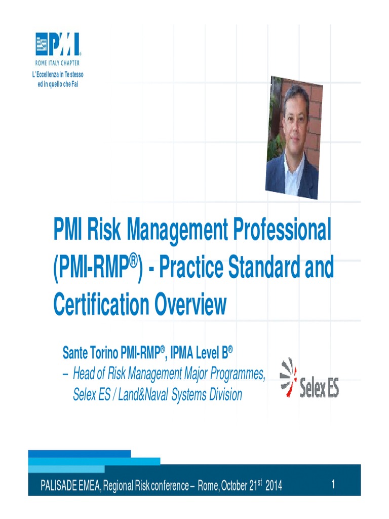 PMI RMP RiskManagementStandardAndCertificationOverview | PDF | Risk ...